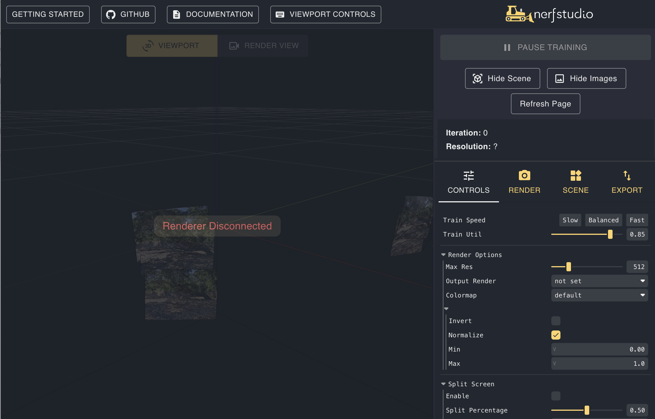 "Start training" stops early, renderer disconnects · Issue #2283 · nerfstudio-project/nerfstudio ...