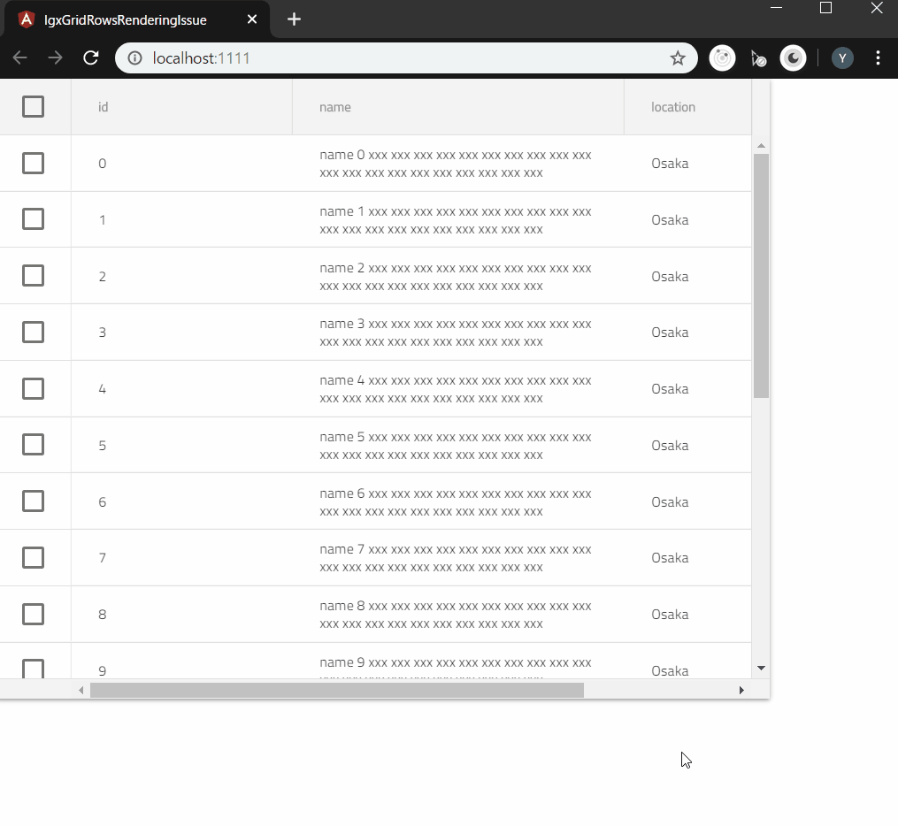 IgxGrid rows are not rendered correctly when cell container changes its height by changing ...