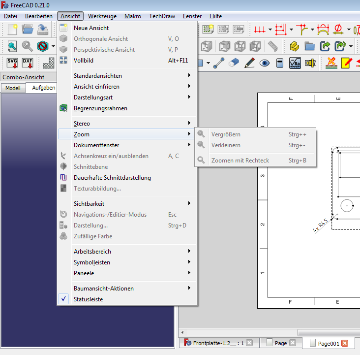 [Problem] FreeCAD 0.21 - TechDraw: No Zoom possible with keyboard shortcuts and menu items ...