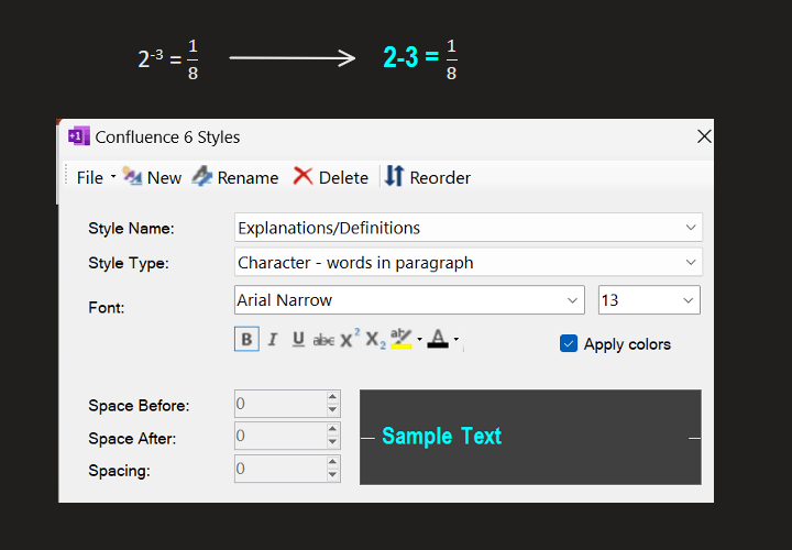 Custom Styles don't apply to superscripts, subscripts and equations ...