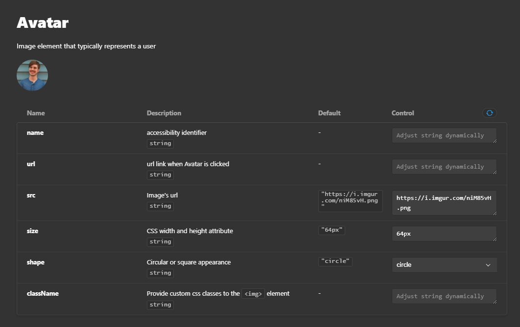 addon-docs ArgsTable API requires 'control' prop to be present to have an overriding effect ...
