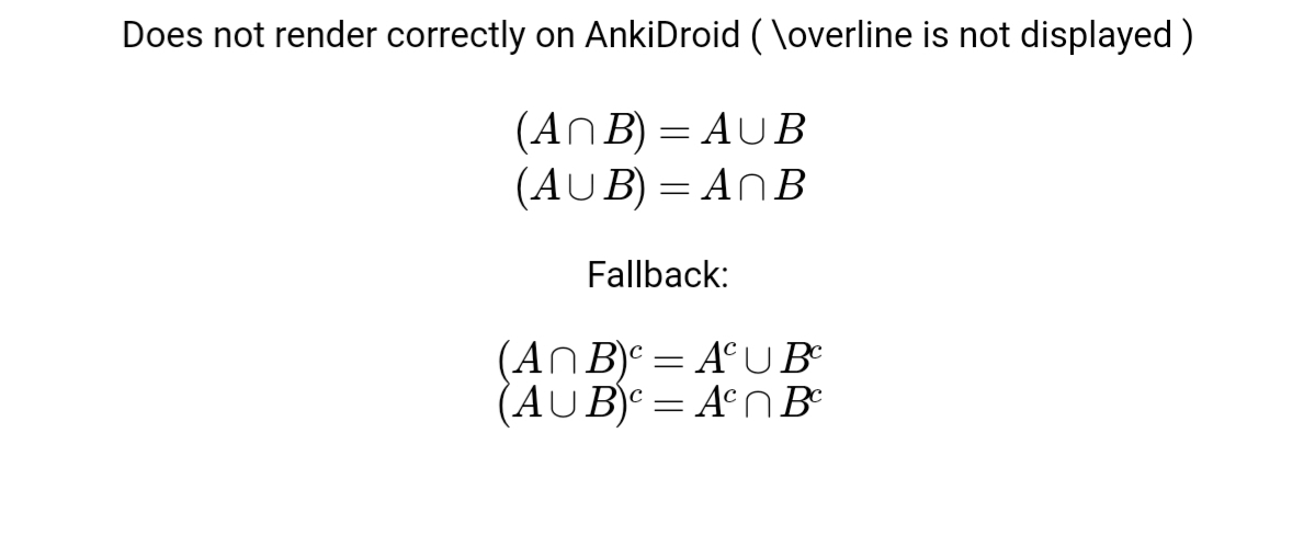 [Bug] \overline is not displayed correctly on Samsung Tablet - Android 11 · Issue #9146 ...