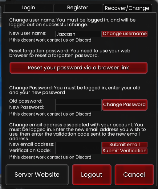Support changing password · Issue #119 · beyond-all-reason/bar-lobby · GitHub