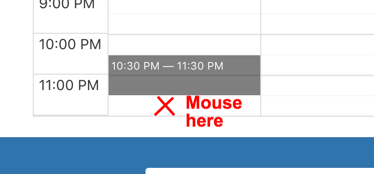 onSelectSlot does not trigger if you drag from 9pm to the end of the day or any other ...