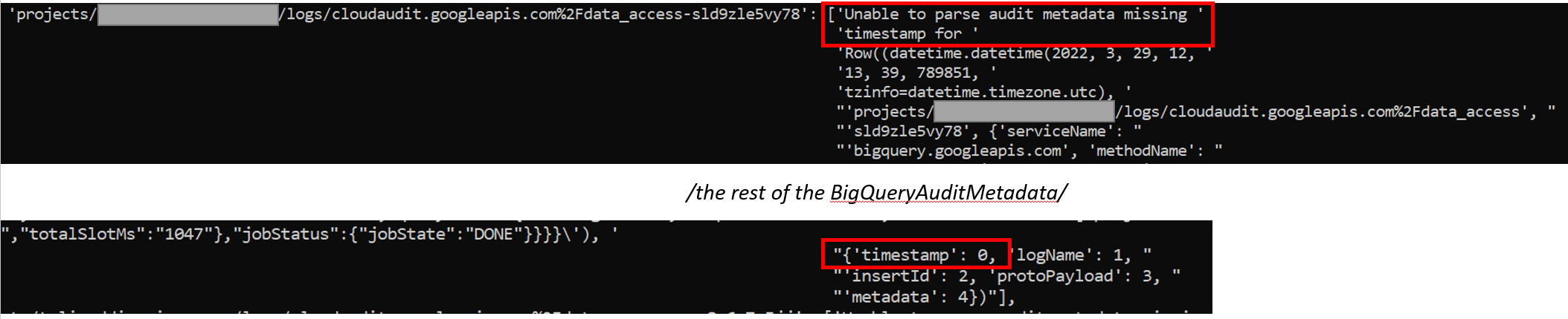 BigQuery Lineage: not possible to read entries from exported audit metadata · Issue #4529 ...