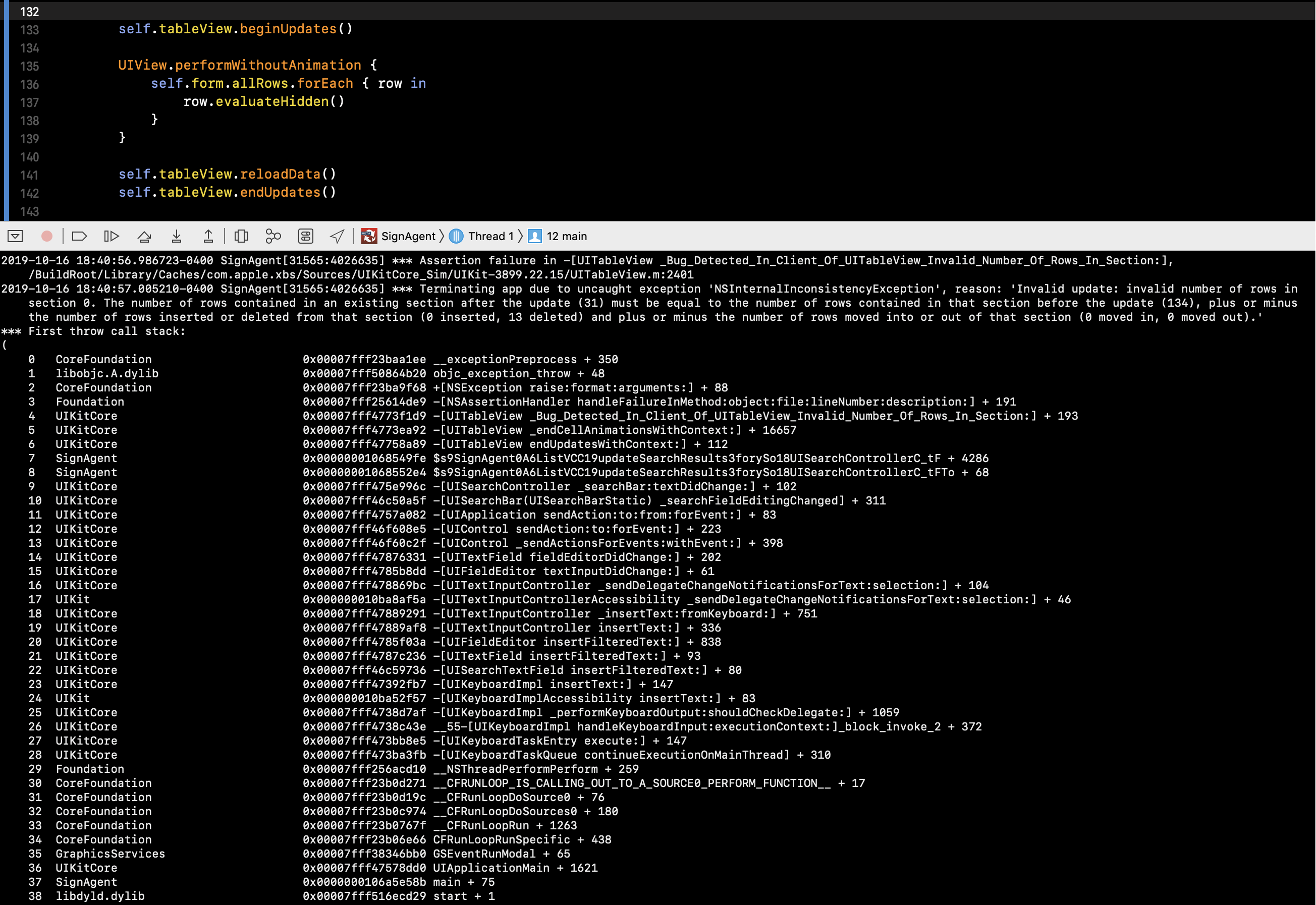 Is there a way to resolve this crash when trying to optimize for ...