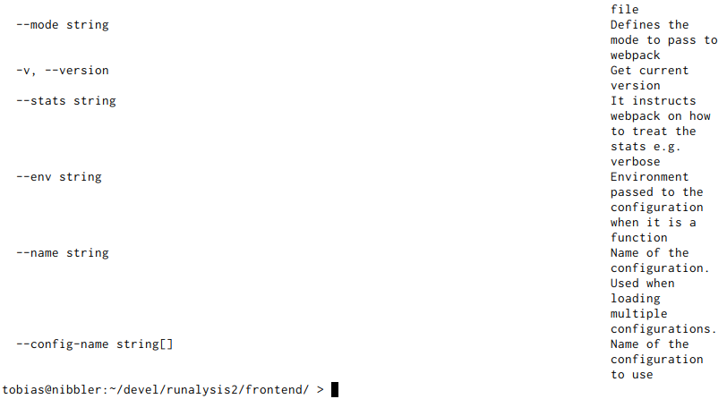 Output From `webpack Help` Is Mangled · Issue 2140 · Webpackwebpack Cli · Github