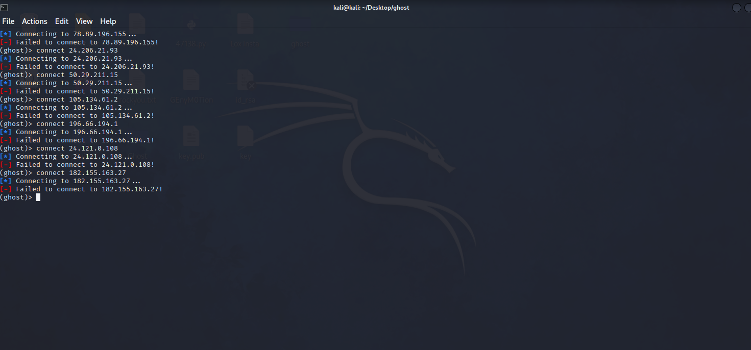 Failed to connect, GHOST 5.0v and 8.0v · Issue #362 · EntySec/Ghost · GitHub