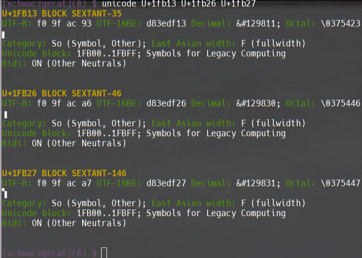 Three sextants are drawn incorrectly (patch provided) · Issue #3106 · kovidgoyal/kitty · GitHub