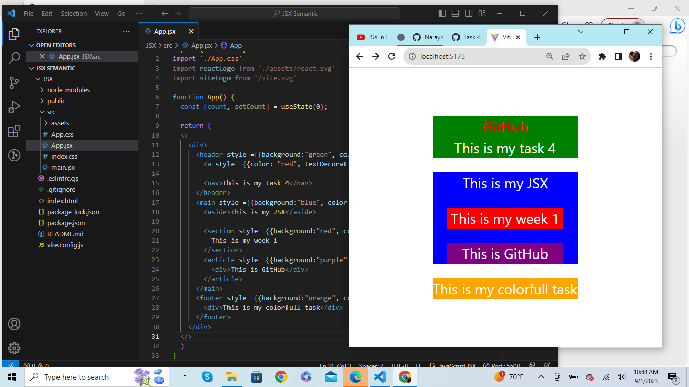 Task 4: JSX Semantics · Issue #4 · yogeshtakeo/BFD36_files · GitHub
