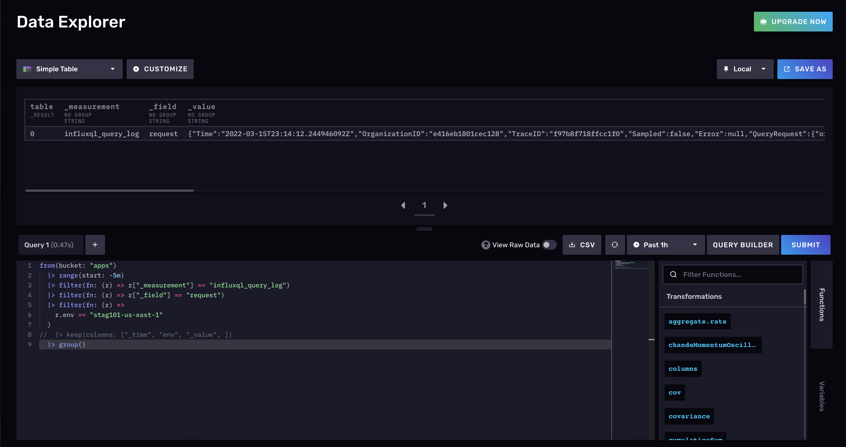 Bug Duty: Table and SimpleTable break when column is a nested object · Issue #3637 · influxdata ...