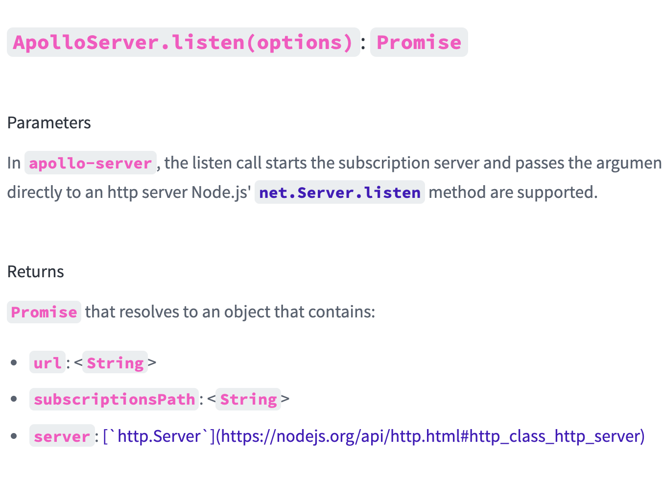 Formatting Problem In Docs · Issue 3037 · Apollographql Apollo Server · Github