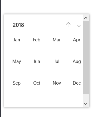Unnecessary scrollbar in DatePicker when showGoToToday is false and showMonthPickerAsOverlay is ...