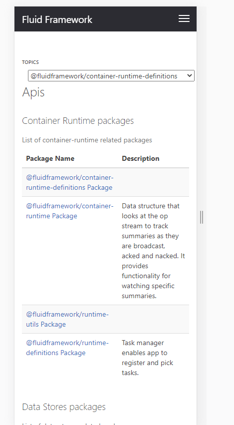 API page is breaking mobile navigation · Issue #3601 · microsoft/FluidFramework · GitHub