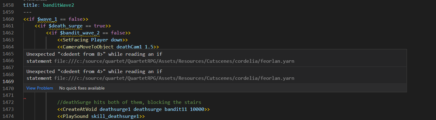 Empty lines inside an indent trigger compile warnings · Issue #326 · YarnSpinnerTool/YarnSpinner ...