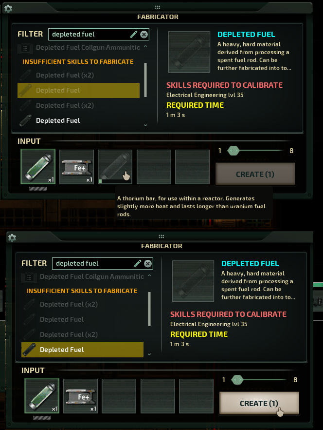 Cant Fabricate Depleted Fuel With The Military Applications Talent · Issue 11724 