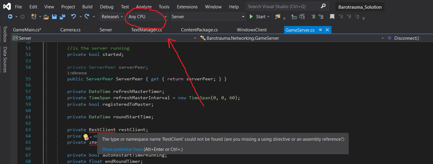 [Issue] Problem with the source code. And server stops working? Idk how ...