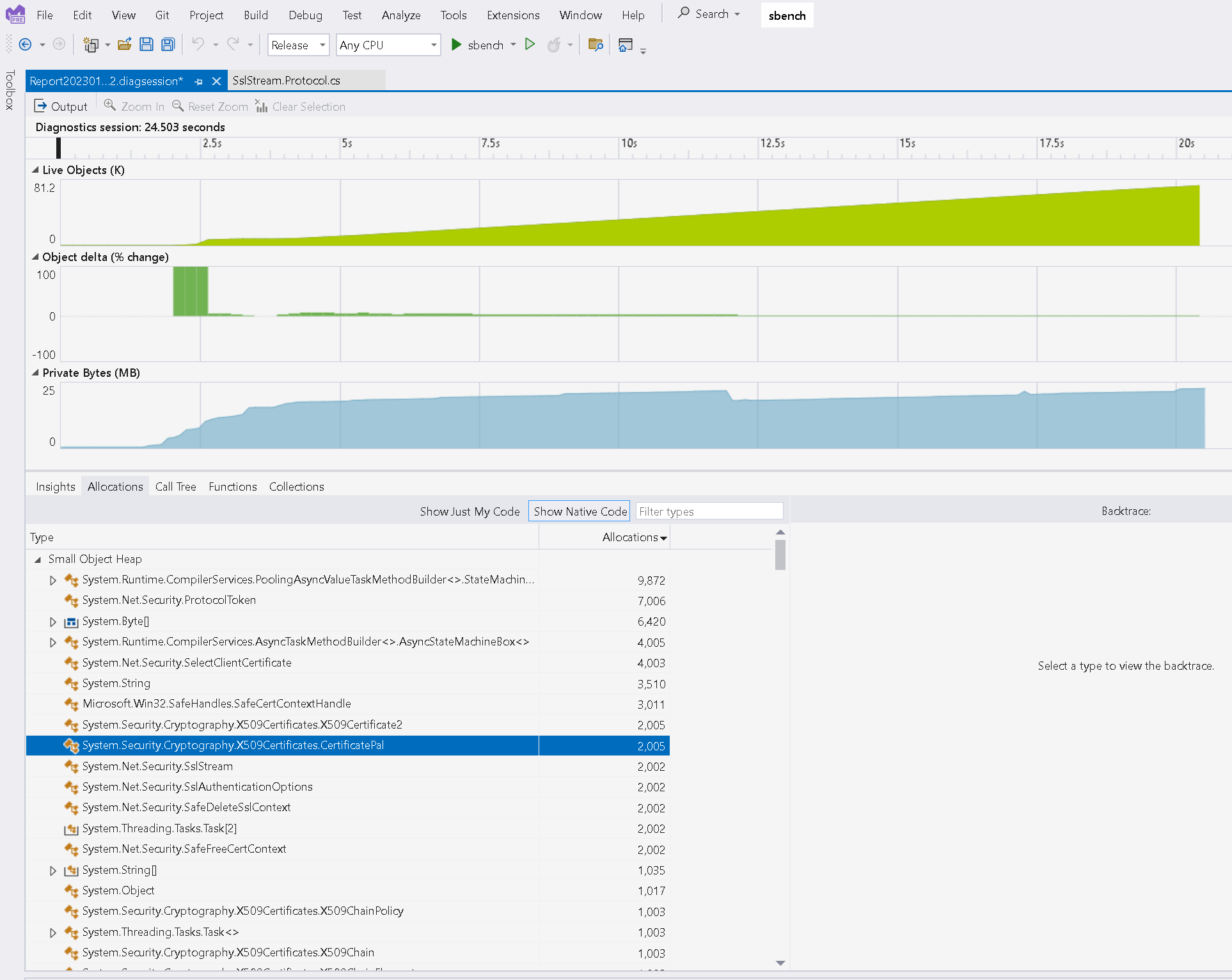 Reduce unnecessary allocations in TLS handshake (windows) · Issue #68951 · dotnet/runtime · GitHub