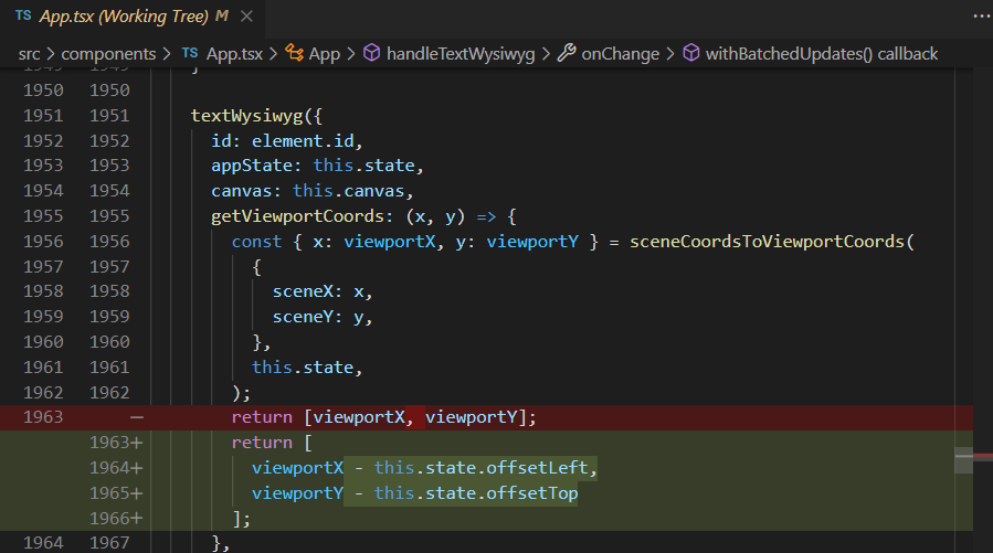 text positioning wrong when there is offsetTop and offsetLeft · Issue ...