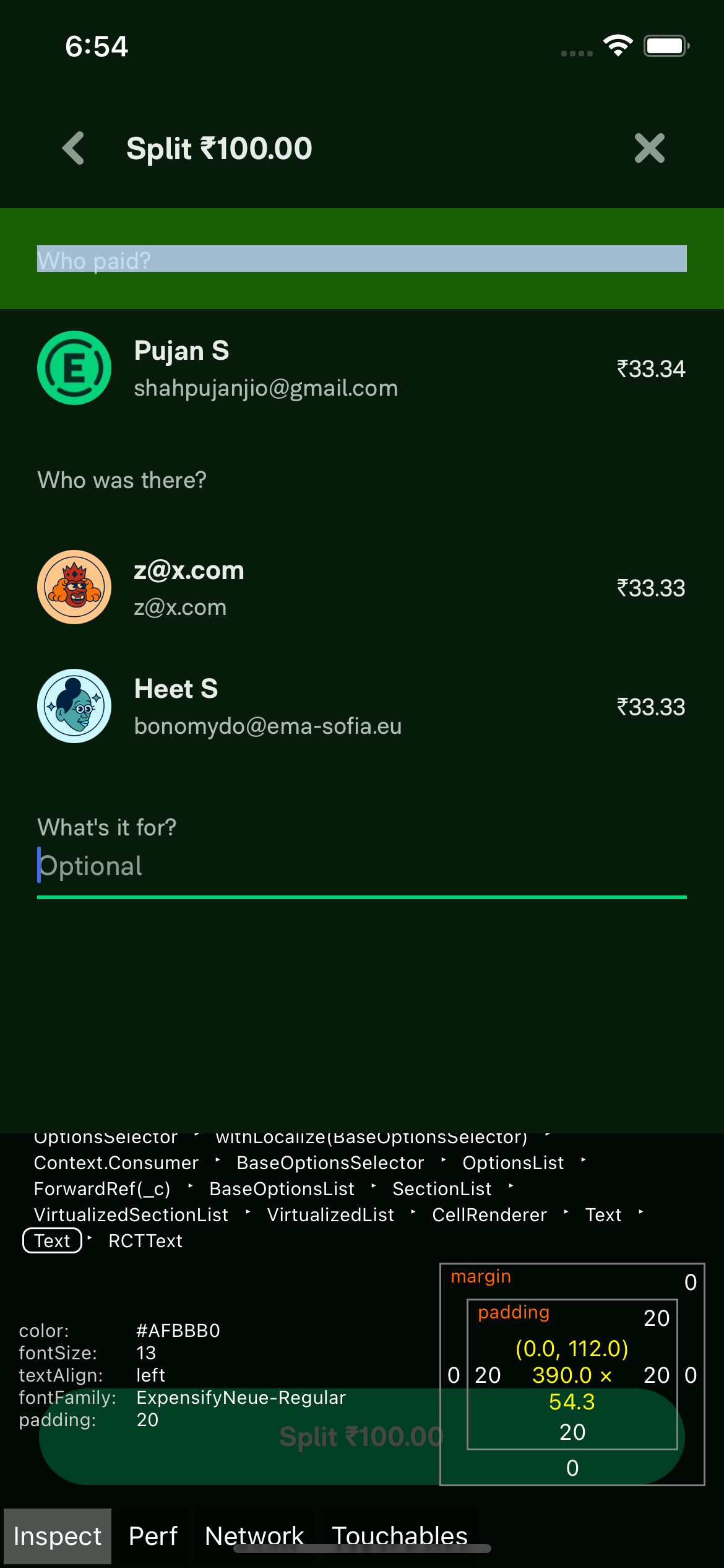 Hold For Payment 2023 05 03 1000 Text Is Partially Hidden In Split Bill Feature · Issue