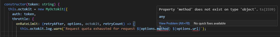 LimitHandler typing uses type `object` for options · Issue #641 · octokit/plugin-throttling.js ...