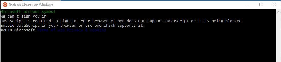 Az login - JavaScript is required to sign in · Issue #7188 · Azure/azure-cli · GitHub