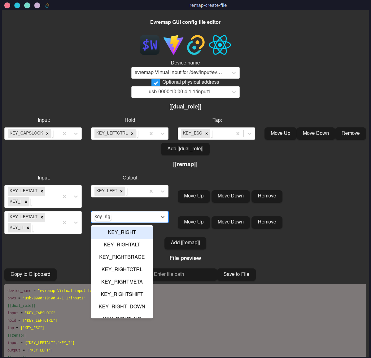 GitHub - M8850/Evremap-GUI: a GUI for Evremap config