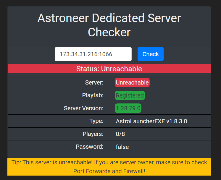 Status: Unreachable · Issue #126 · ricky-davis/AstroLauncher · GitHub