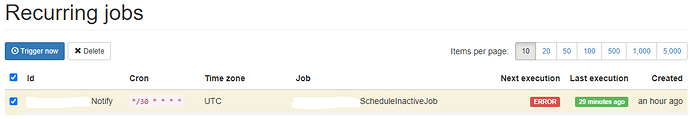 Hangfire Recurring Job Throws Error After 1 2 Times · Issue 1934 · Hangfireio Hangfire · Github