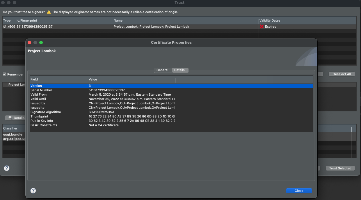[BUG] Eclipse installation certificate expired · Issue #3311 · projectlombok/lombok · GitHub