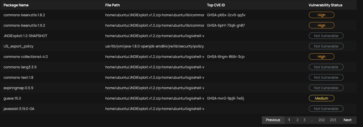 Runtime BOM view - filter on available vulnerabilities · Issue #348 · deepfence/ThreatMapper ...