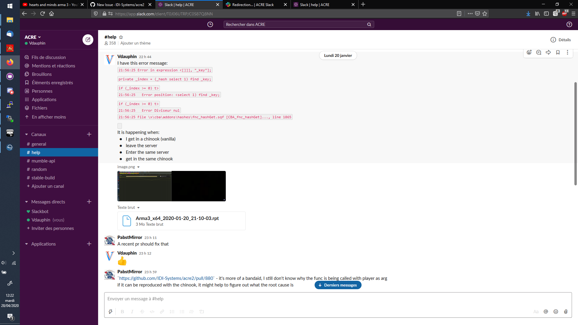 Lag/Error spamming when enter in a helicopter previously used with ACE · Issue #942 · IDI ...