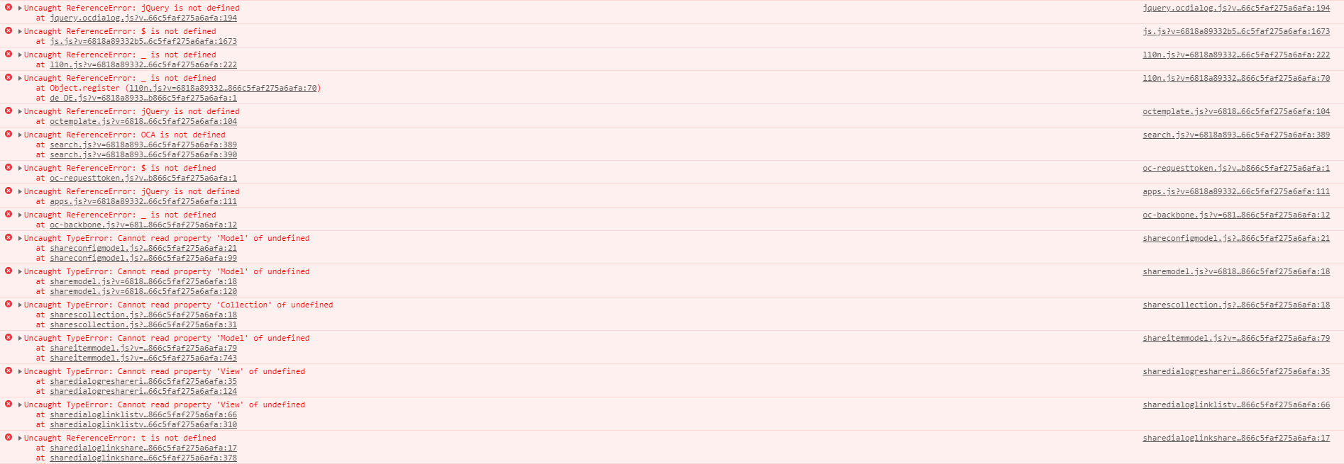 Jquery Is Not Defined · Issue 32462 · Owncloudcore · Github