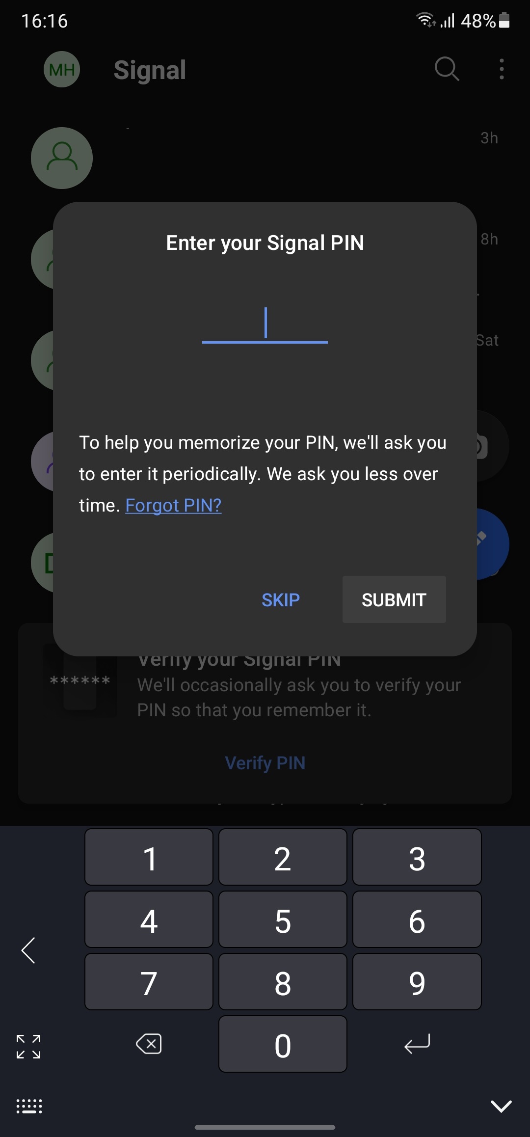 Alphanumeric PIN can't be entered · Issue #11856 · signalapp/Signal ...