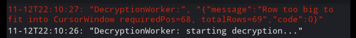 DecryptionWorker - Row too bit to fit into CursorWindow · Issue #4079 · laurent22/joplin · GitHub