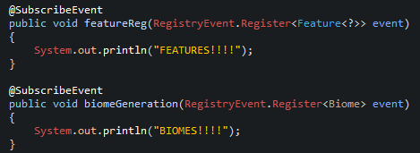 1.15.2, Biome Registry launches before Feature Registry · Issue #6572 · MinecraftForge ...