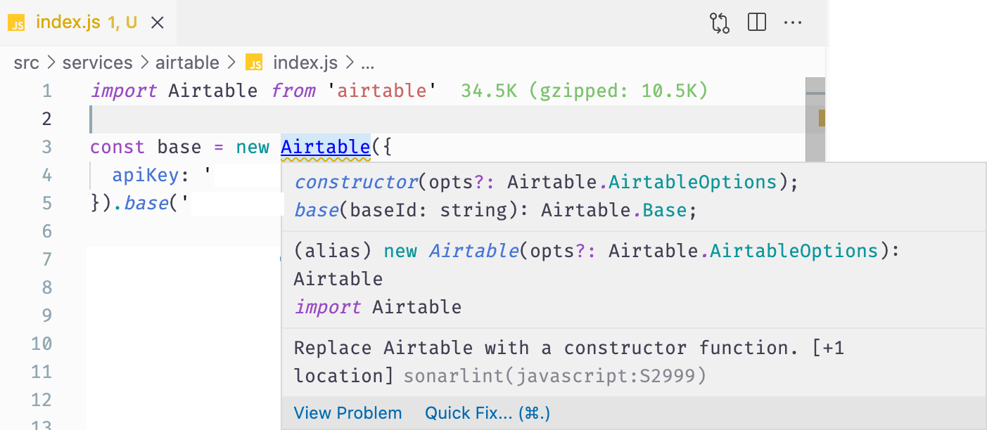 Error in Airtable initialisation imported via ESM · Issue #279 · Airtable/airtable.js · GitHub