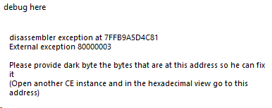 Disassembler exception · Issue #558 · cheat-engine/cheat-engine · GitHub