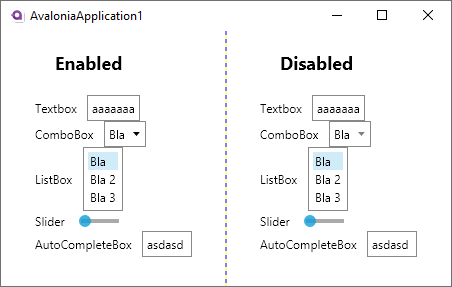 Some controls have no disabled style · Issue #3504 · AvaloniaUI ...