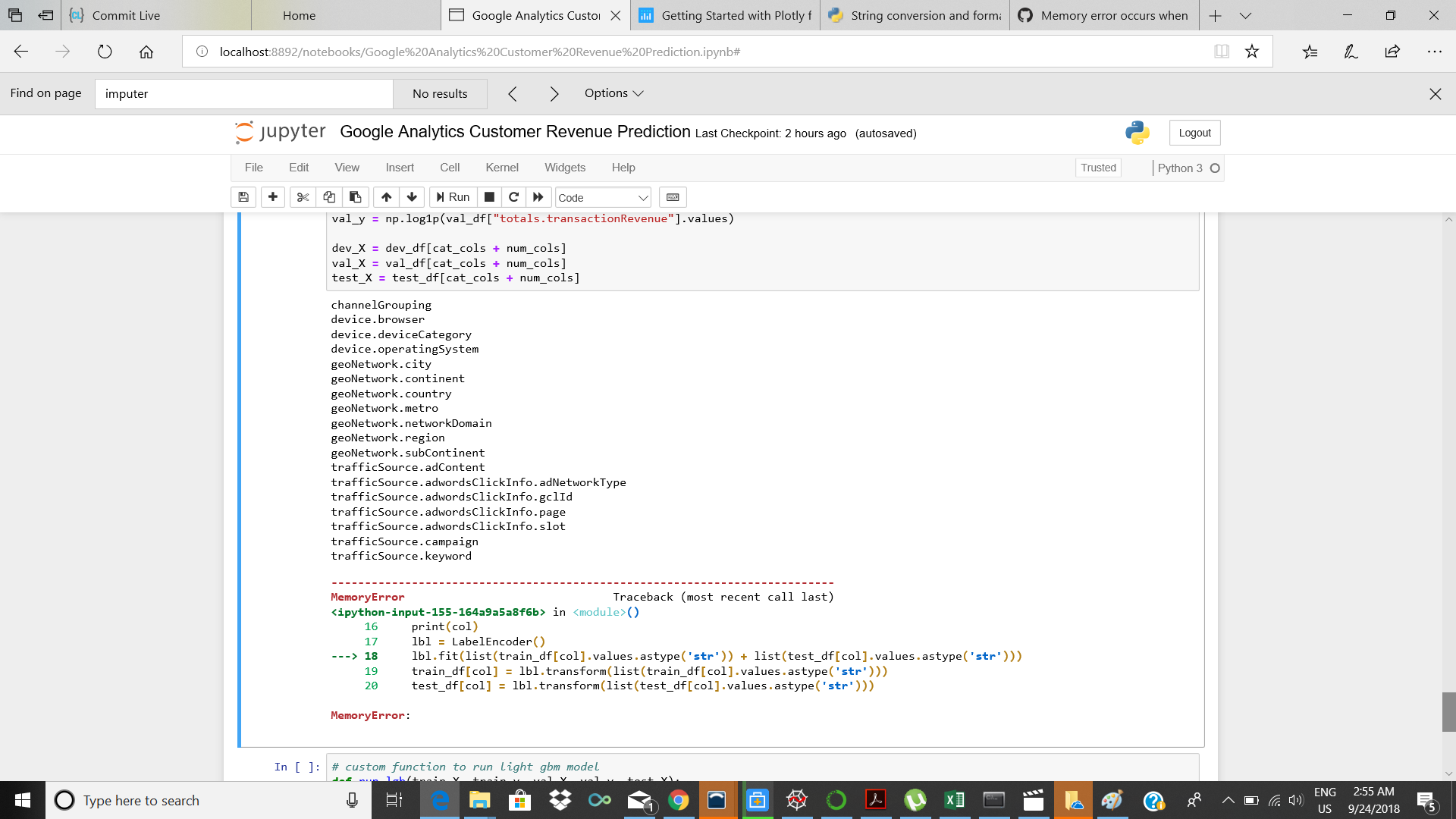 Memory error occurs when preparing training · Issue #826 · microsoft ...