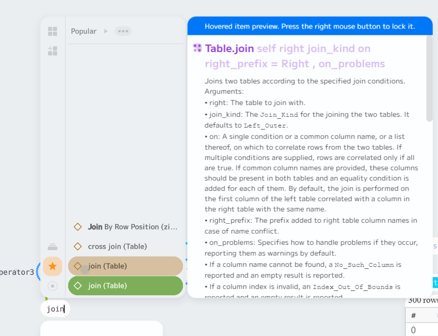 2 Entries For The Same `table Join` Method Appear In The Component Browser · Issue 7318