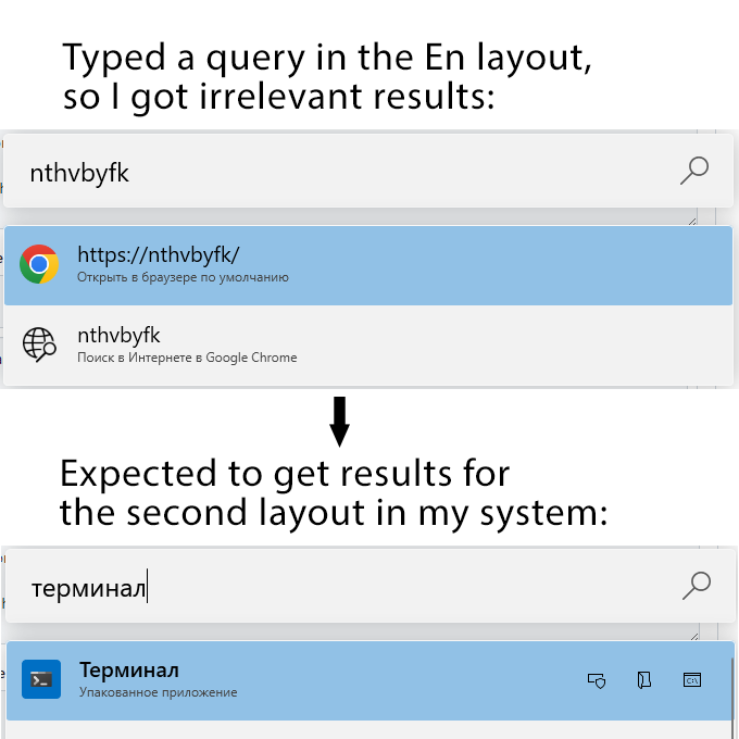 Powertoys Run: Allow showing results in wrong language layout · Issue #28386 · microsoft ...