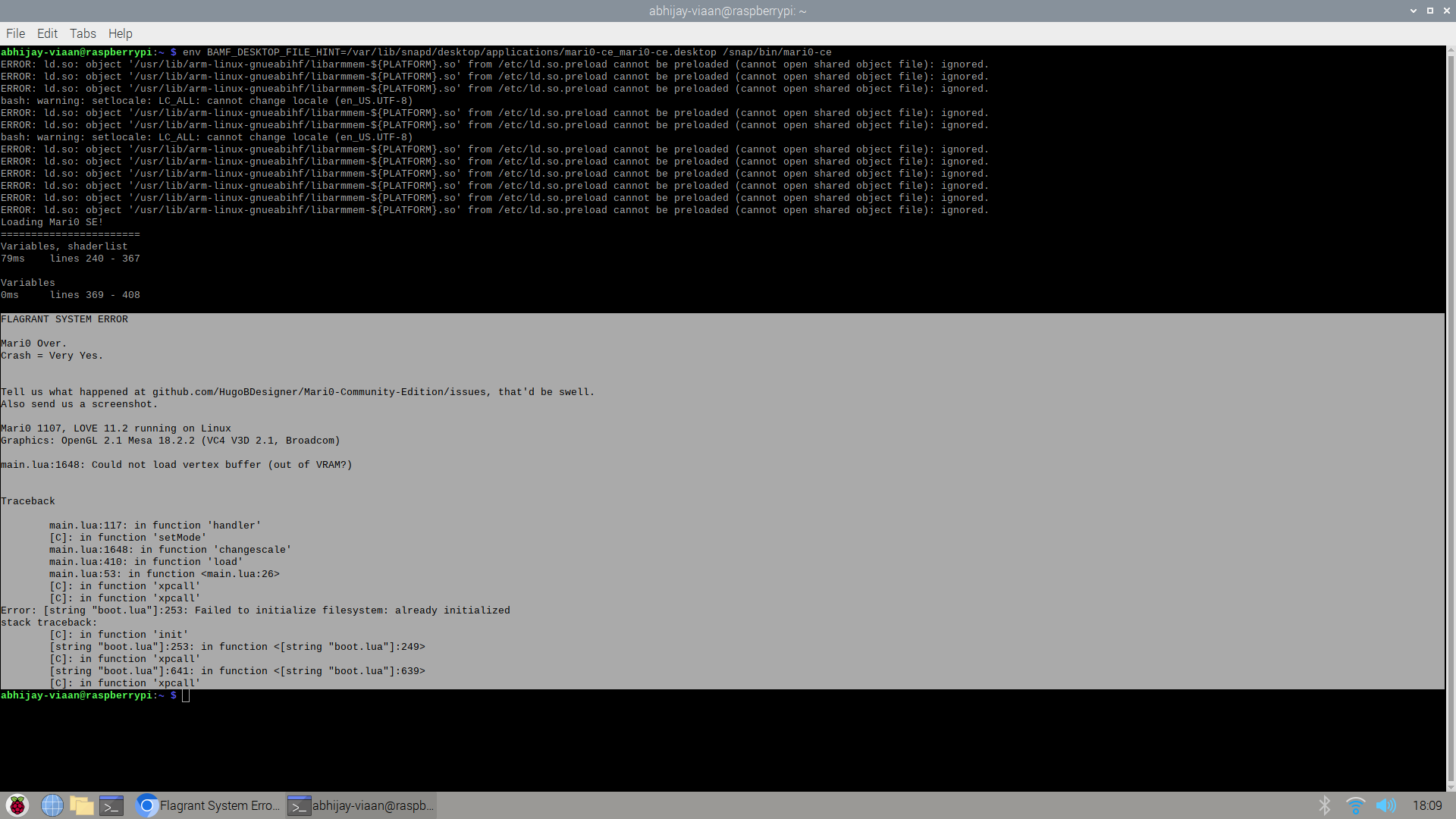 Flagrant System Error. "Crash report" · Issue #191 · Mari0-CE/Mari0 ...