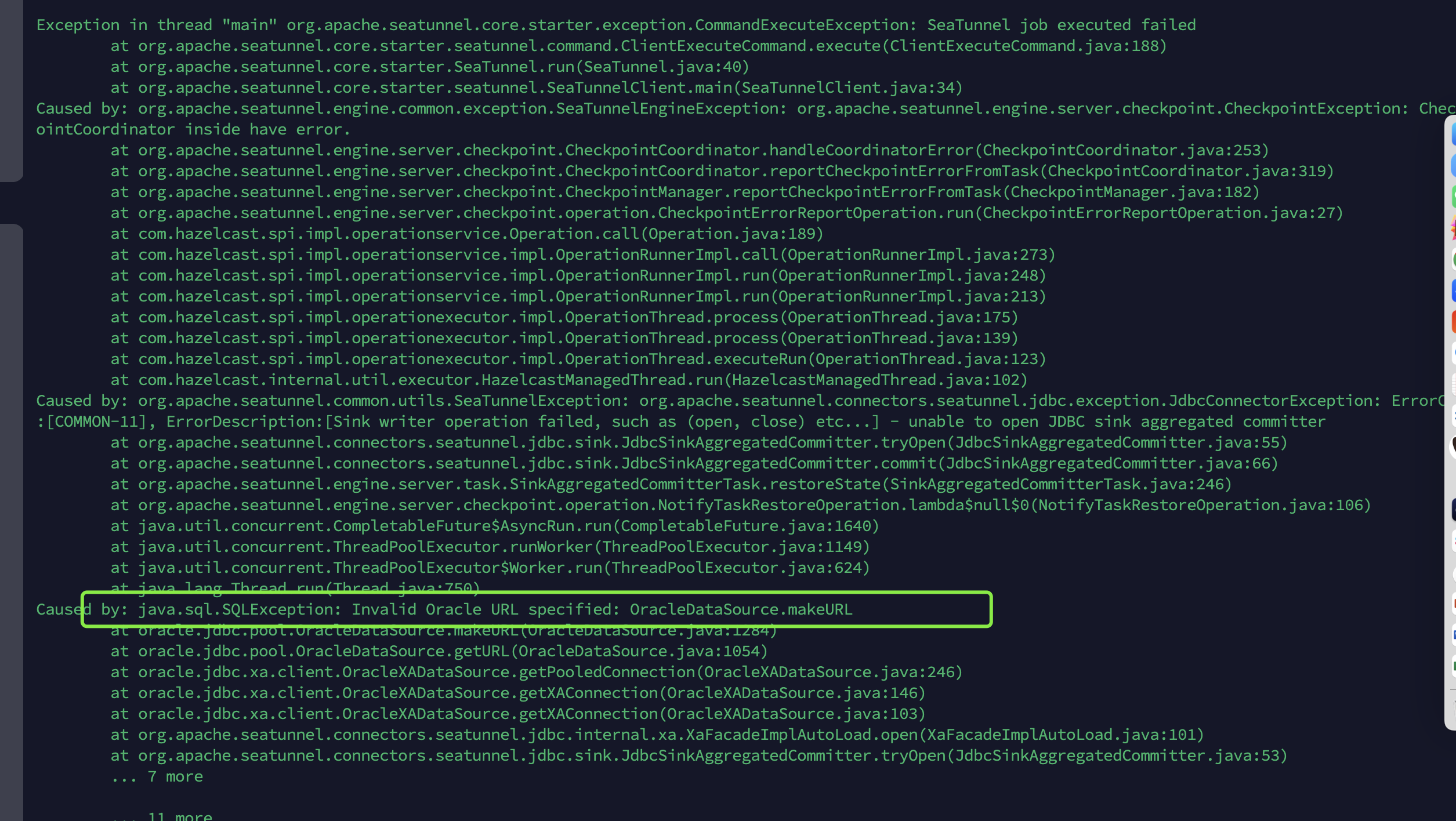 Bug Jdbc Crash On Oracle Xadatasourceoracledamengsqlserverdb2 · Issue 4865 · Apache
