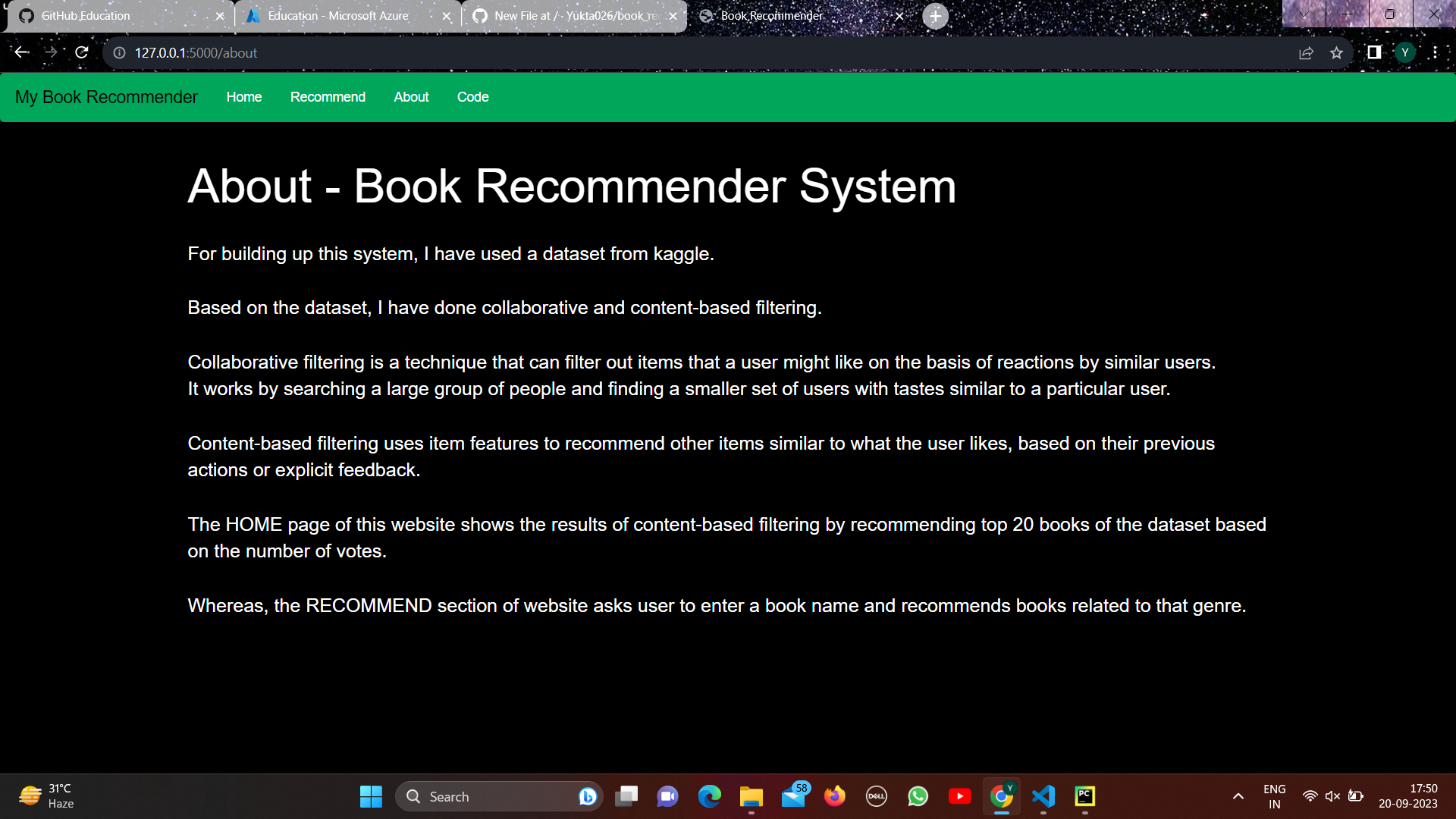 GitHub - Yukta026/book_recommender_system: I have created a book ...