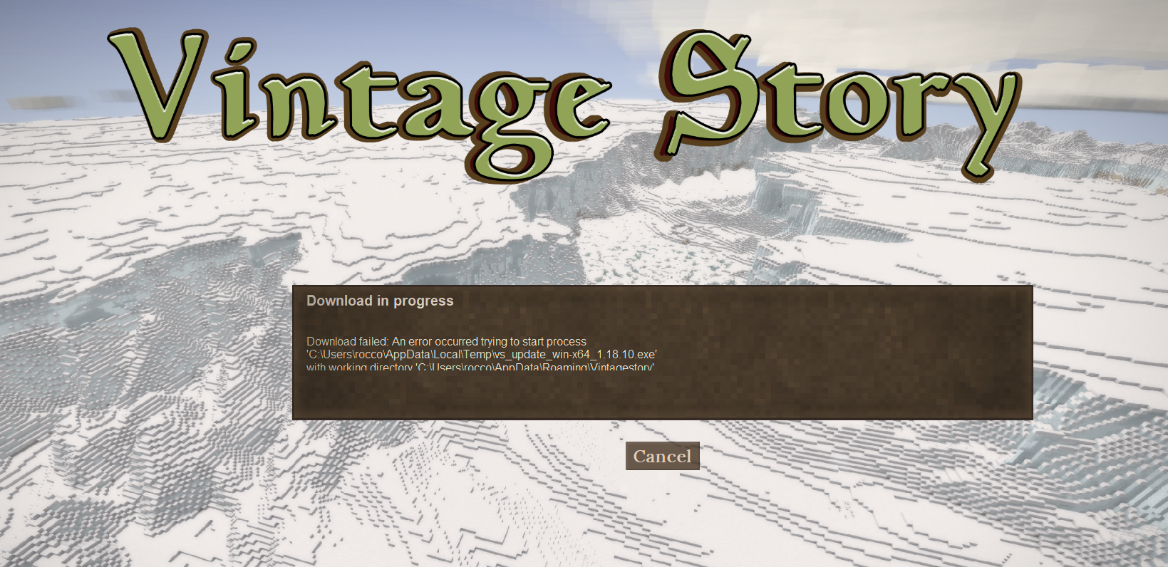 i cant update. · Issue #3078 · anegostudios/VintageStory-Issues · GitHub