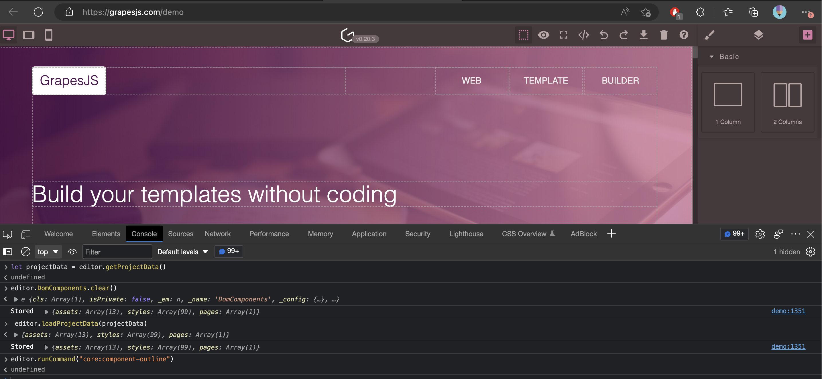 BUG: Outline disappears after applying loadProjectData · Issue #4855 · GrapesJS/grapesjs · GitHub