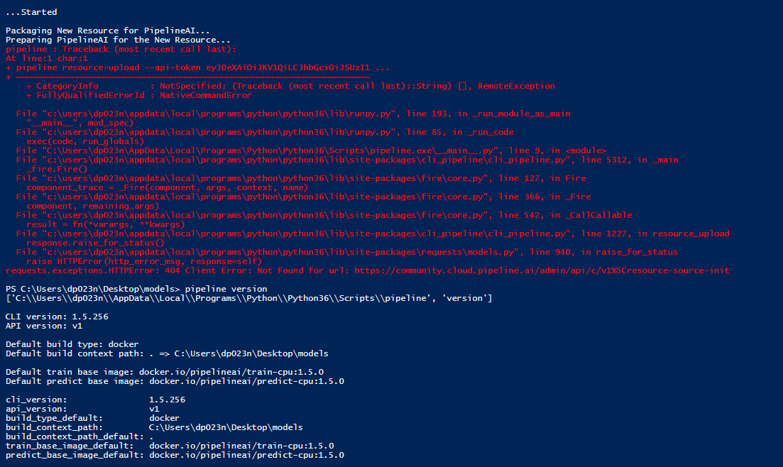 5cresource Source Init Issue Possible Powershell Pipelineai Cli 5801