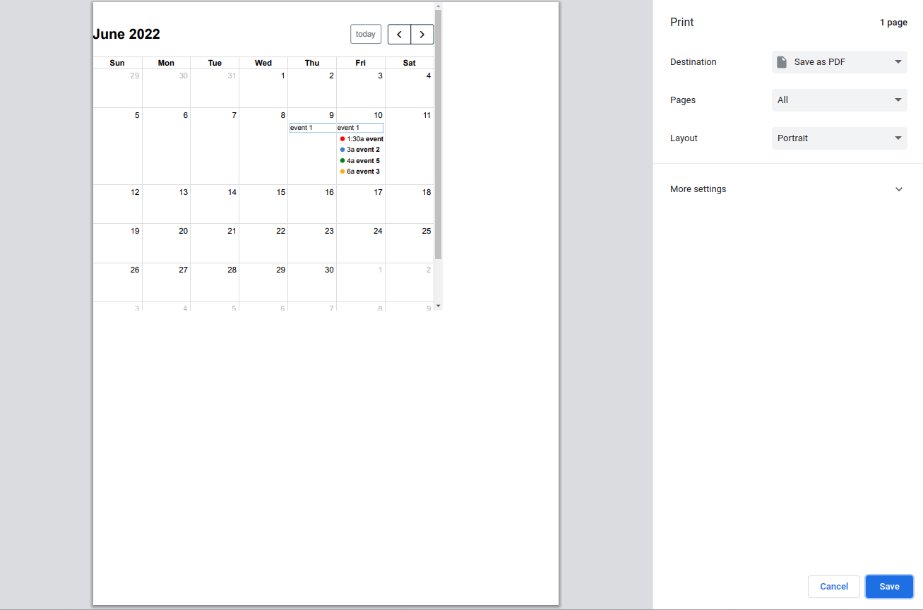 Adaptive calendar not sized correctly when printing · Issue #6888 ...