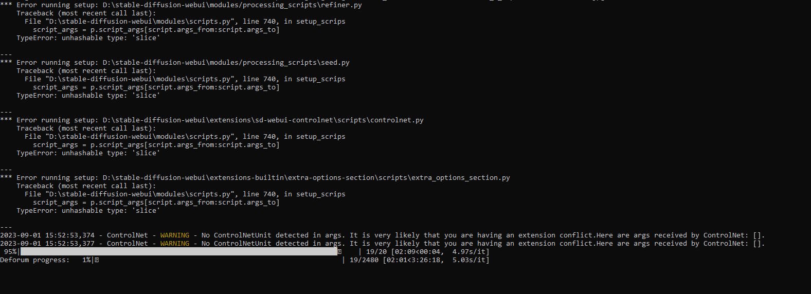 [Bug]: Controlnet appears in Auto-1111 interface but does not seem to work · Issue #2017 ...